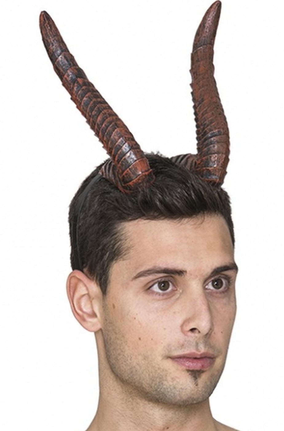 Corna da fauno muflone bestia o diavolo grandi e lunghe ritorte