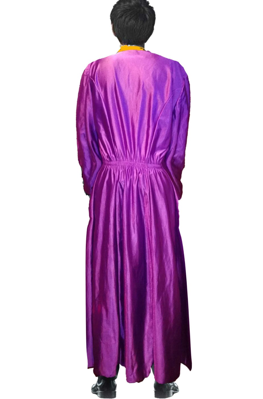 Giacca lunga viola a frac monocoda da Joker adulto