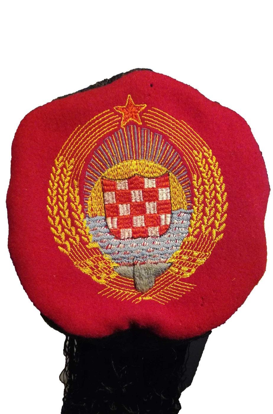 Cappello turco Fez guardia reale da adulto con pennacchio floscio nero