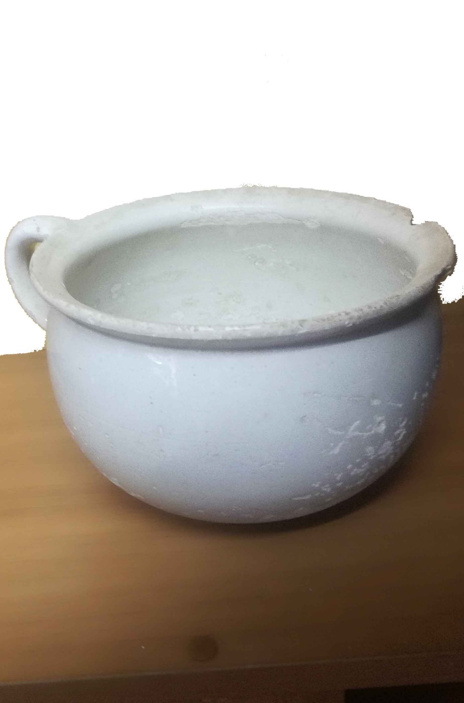 Pitale antico vaso da notte originale d'epoca anni 40 scheggiato