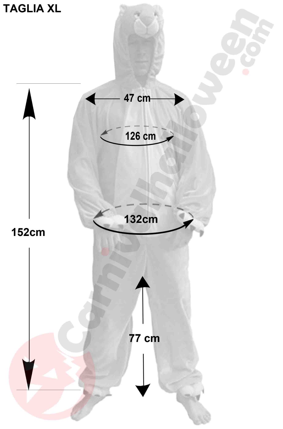 Costume di carnevale mascotte da Pantera Rosa adulto