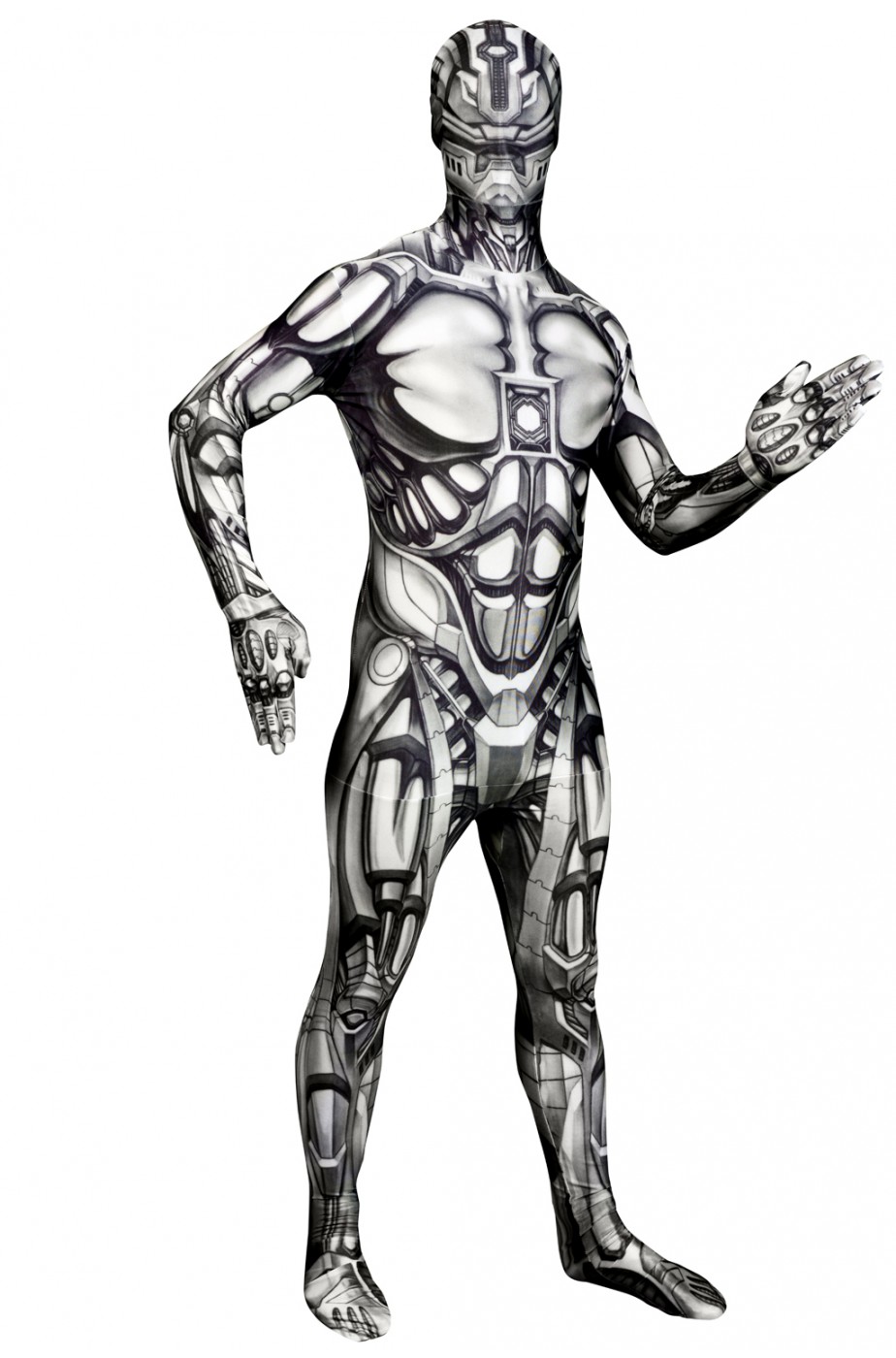 Costume completo adulto da robot androide Morphsuit originale-adulto